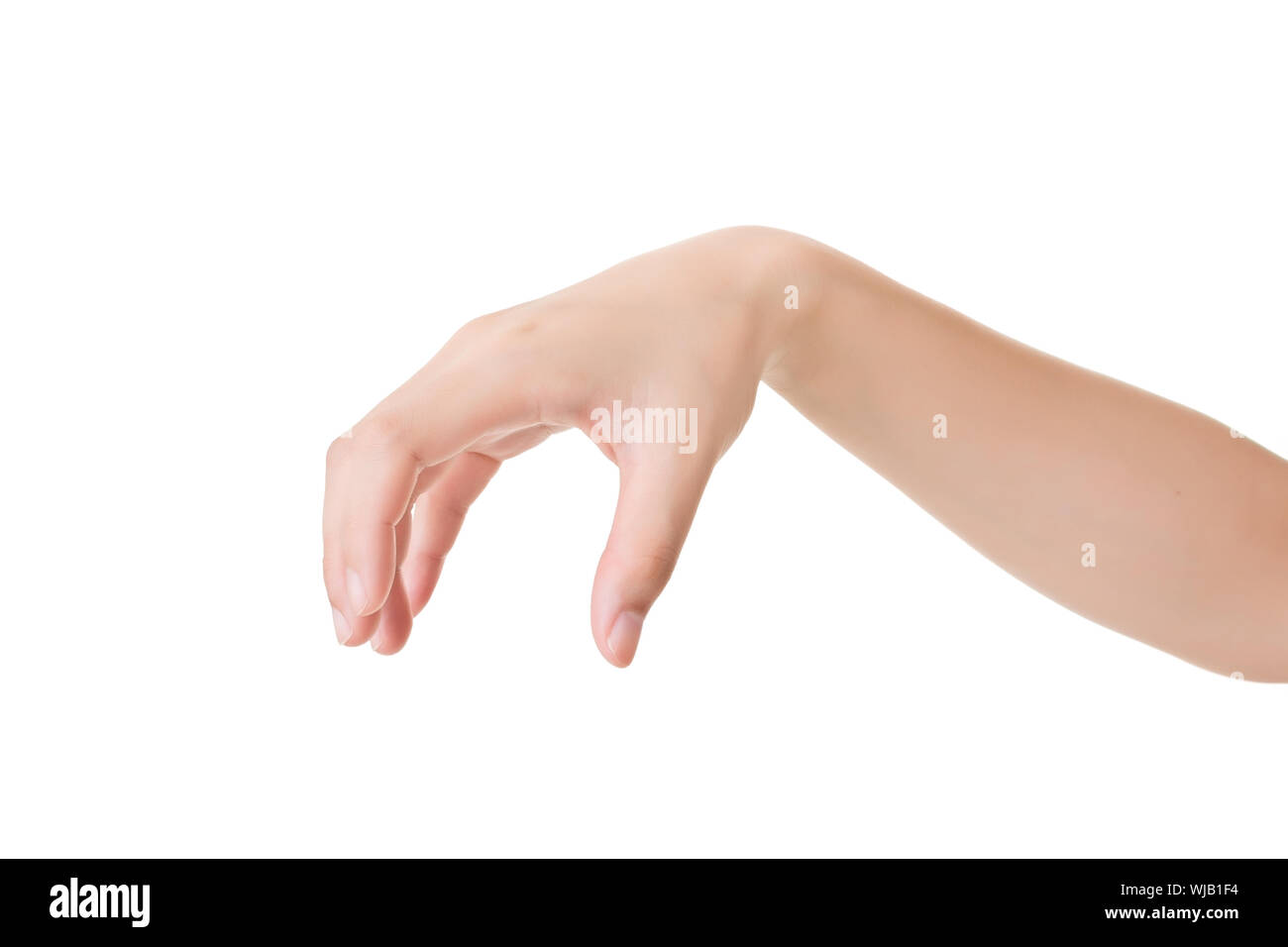 Hand gesture, pick up, isolated on white Stock Photo - Alamy