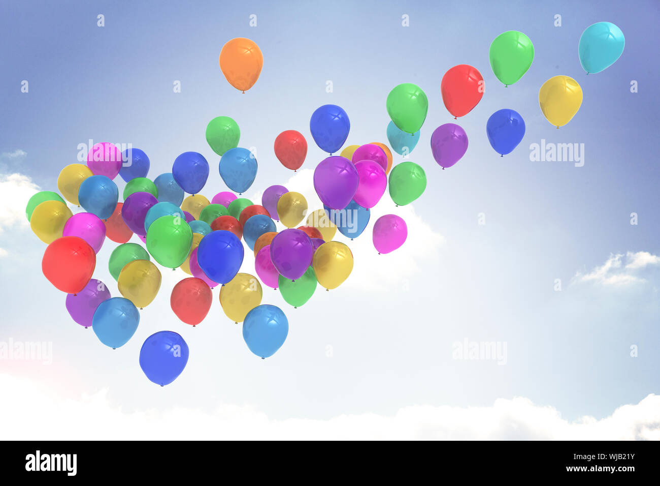 Balloons in the sky Stock Photo - Alamy