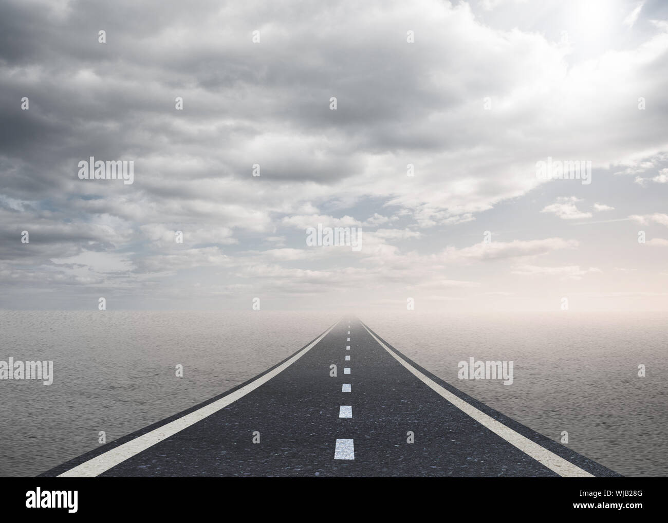 Road leading out to the horizon Stock Photo - Alamy