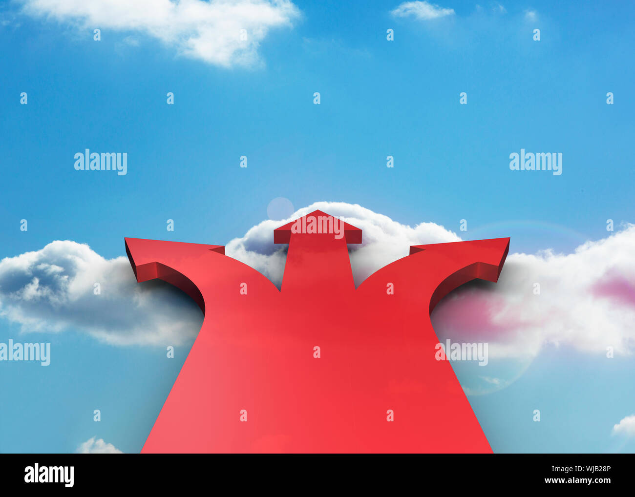 Joined arrows hi-res stock photography and images - Alamy