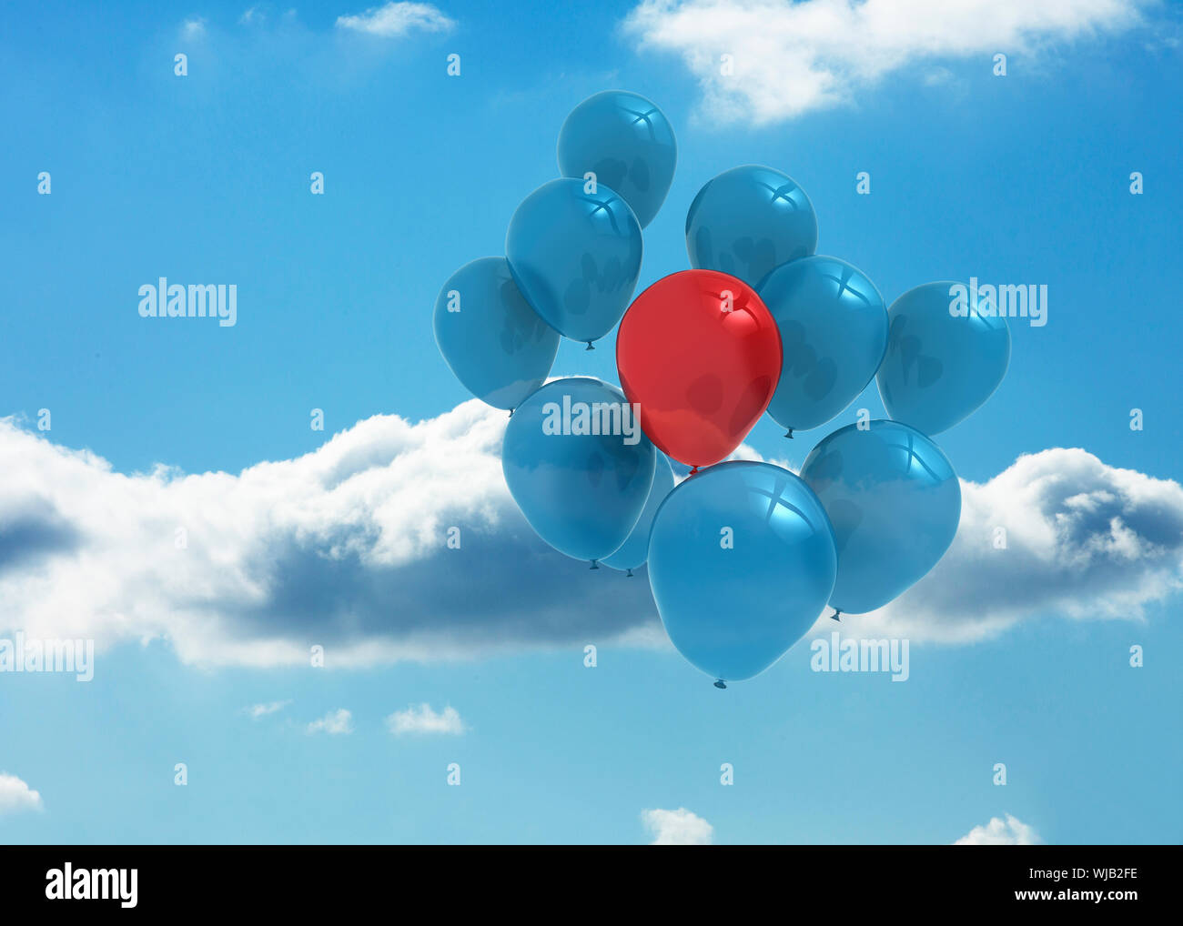 Balloons in the sky Stock Photo - Alamy