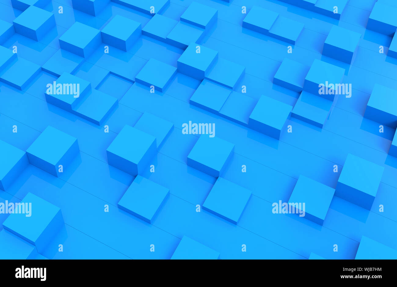 3d abstract blue glass cube hi-res stock photography and images - Alamy