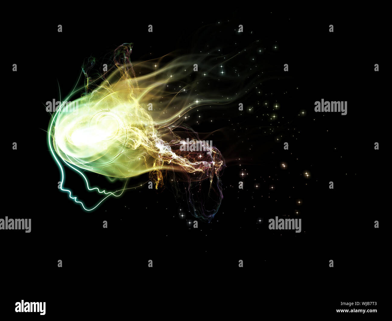 Light Soul series. Design made of child line profile and lights on the ...