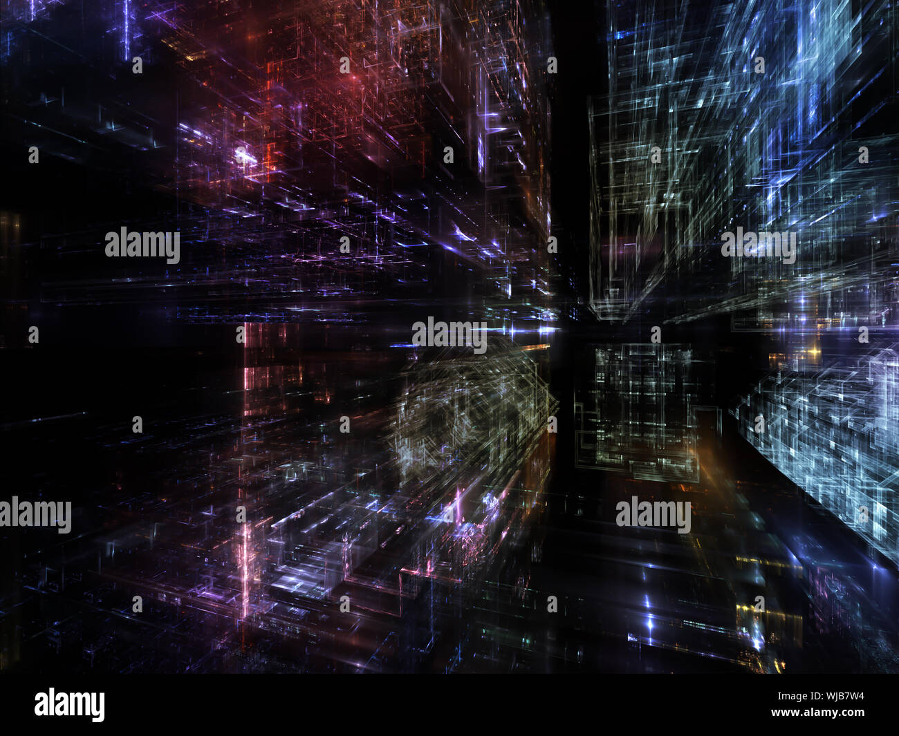 City Lights series. Background design of technological fractal textures ...