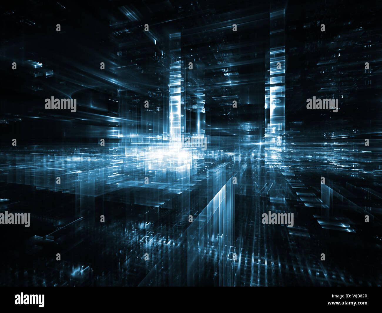 City Lights series. Background design of technological fractal textures ...