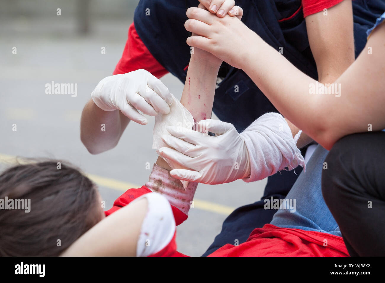 Injured woman hi-res stock photography and images - Alamy