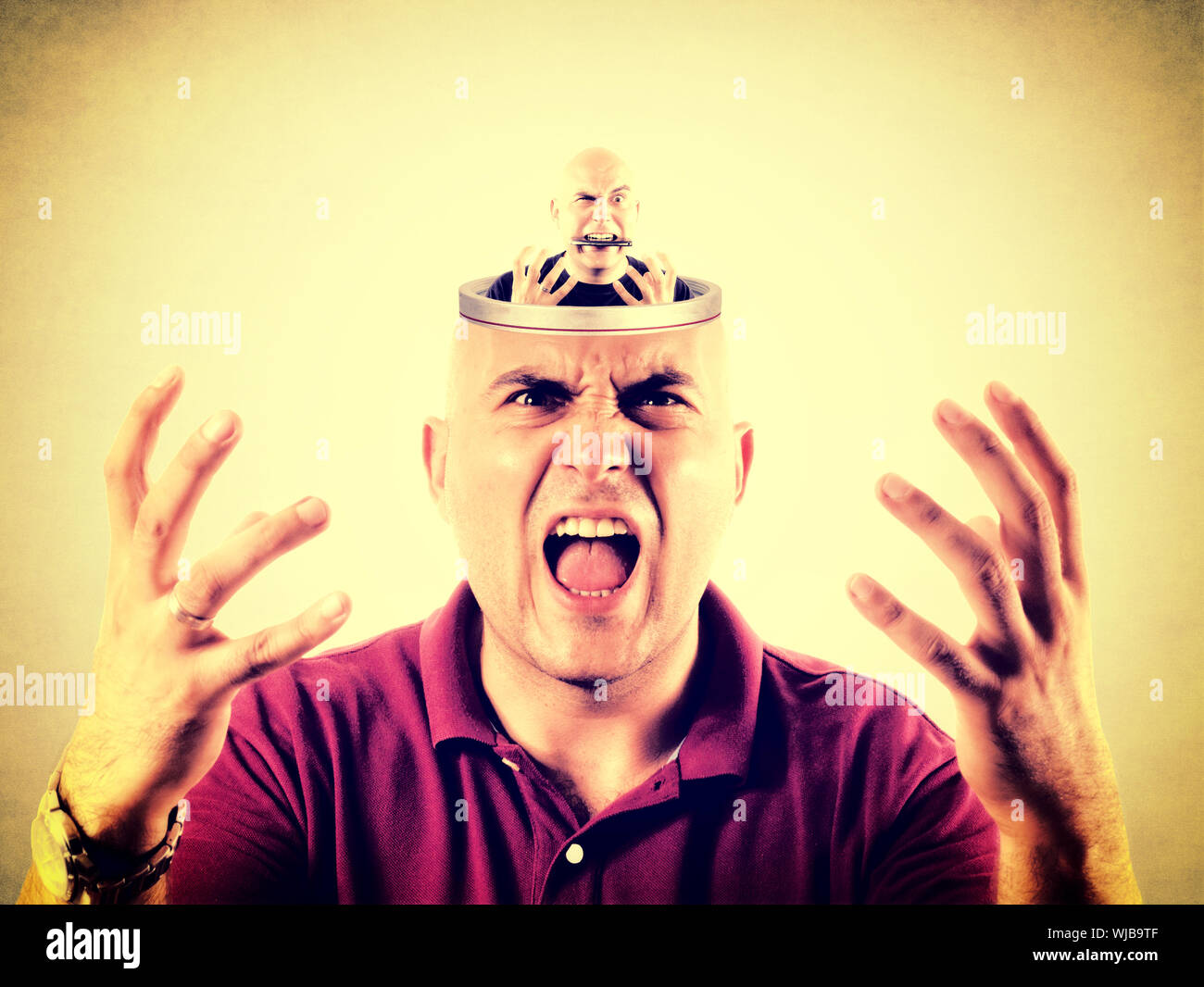 Angry american teenager face hi-res stock photography and images - Alamy