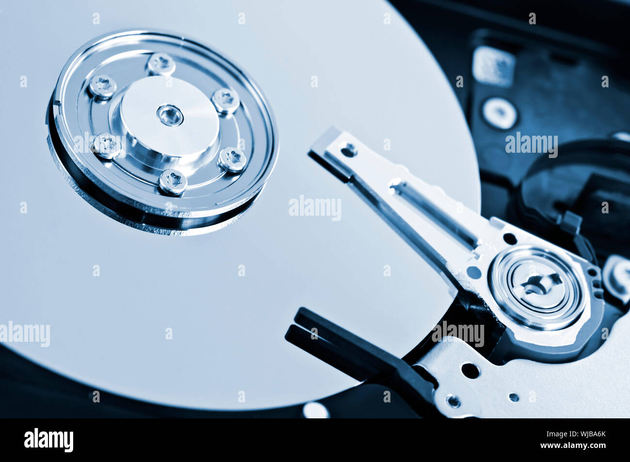 Closeup of hard disk drive internal components Stock Photo - Alamy