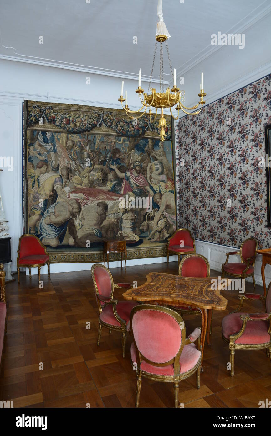 Bamberg, Germany - View of the interior of the baroque SCHLOSS SEEHOF ...