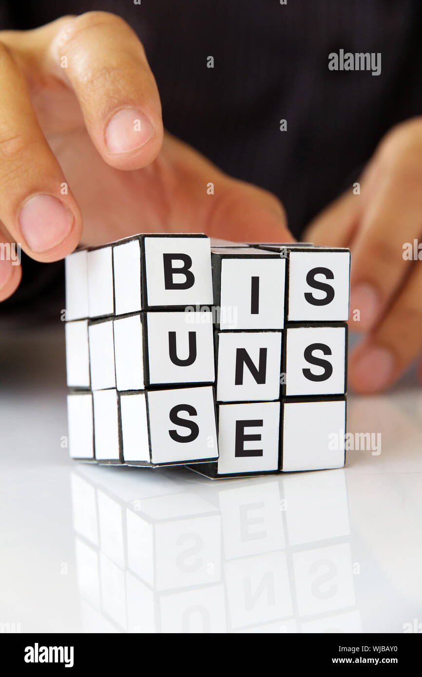 concept image of rubik's cube business Stock Photo - Alamy