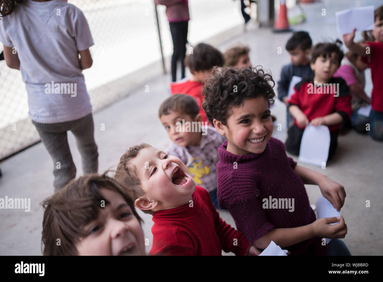 "Kids around Syria" it is a photo series was taken for displaced kids ...