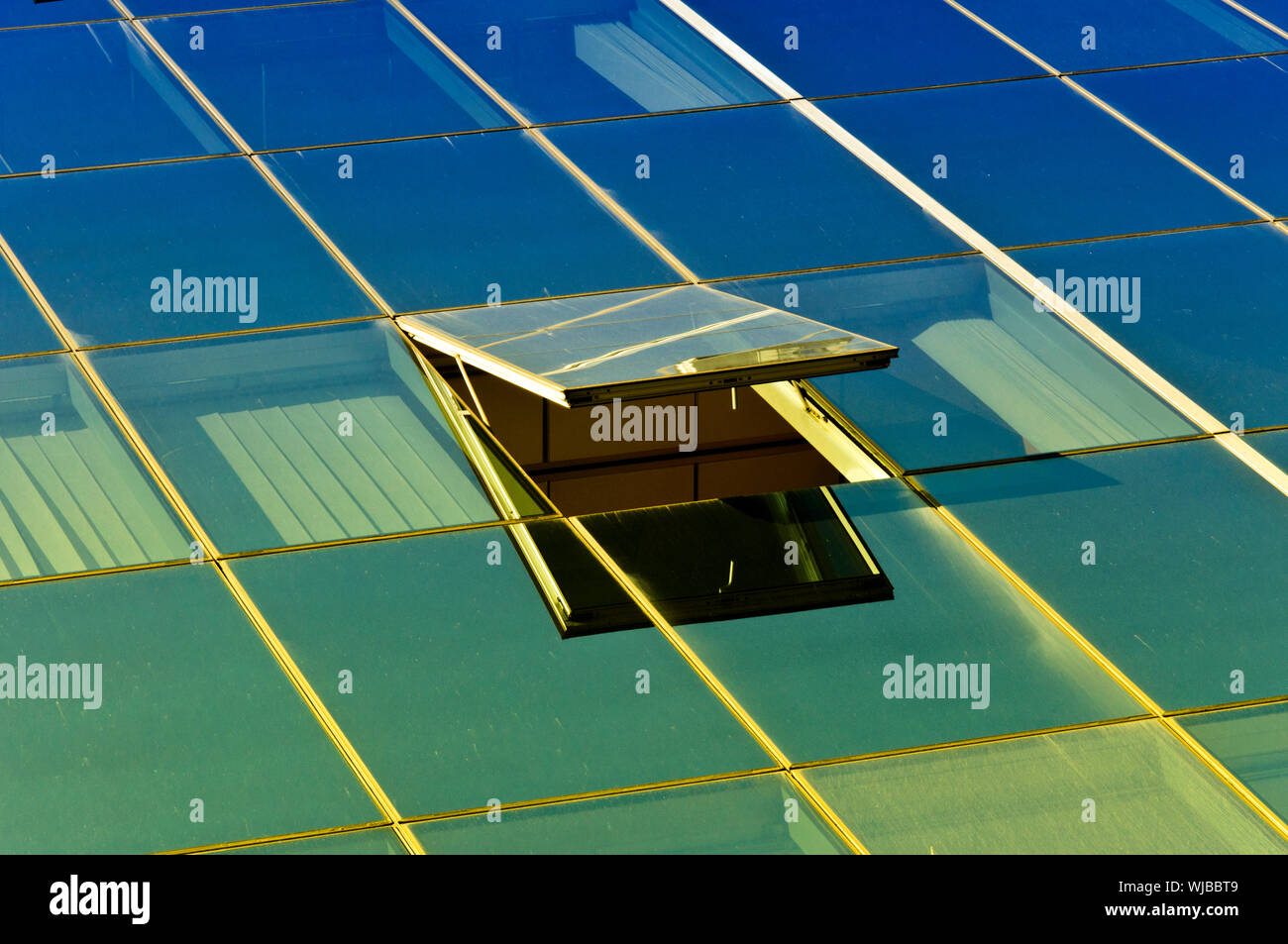 Opened window on the building Stock Photo - Alamy