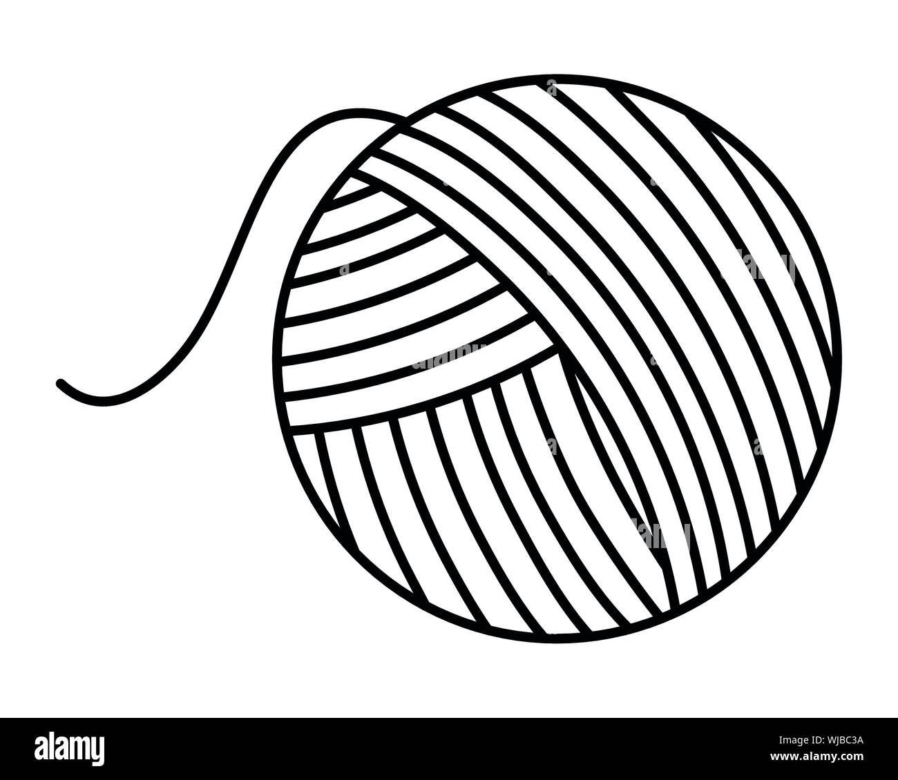 Yarn Clip Art Black And White