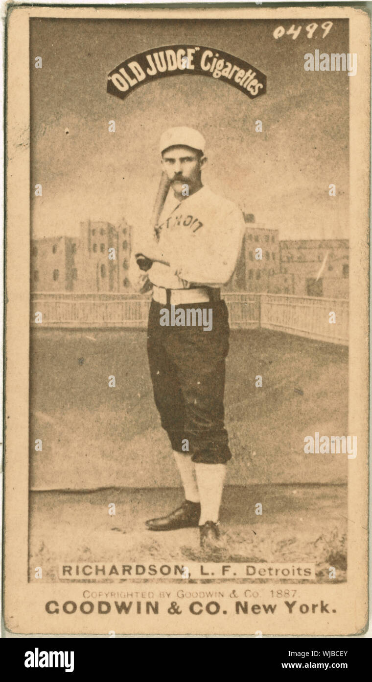 Hardy Richardson, Detroit Wolverines, baseball card portrait Stock ...