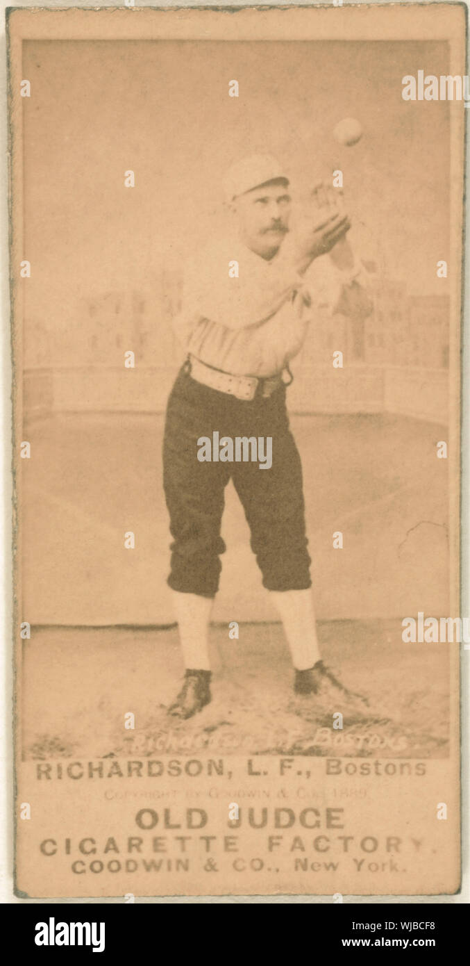 Hardy Richardson, Boston Beaneaters, baseball card portrait Stock Photo ...