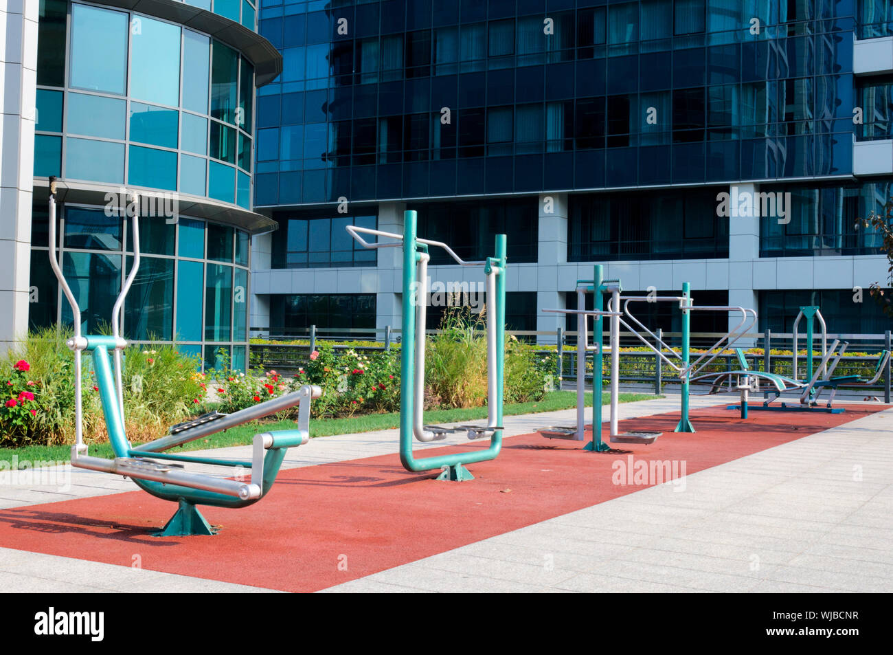 Public gym in Belgrade Stock Photo - Alamy