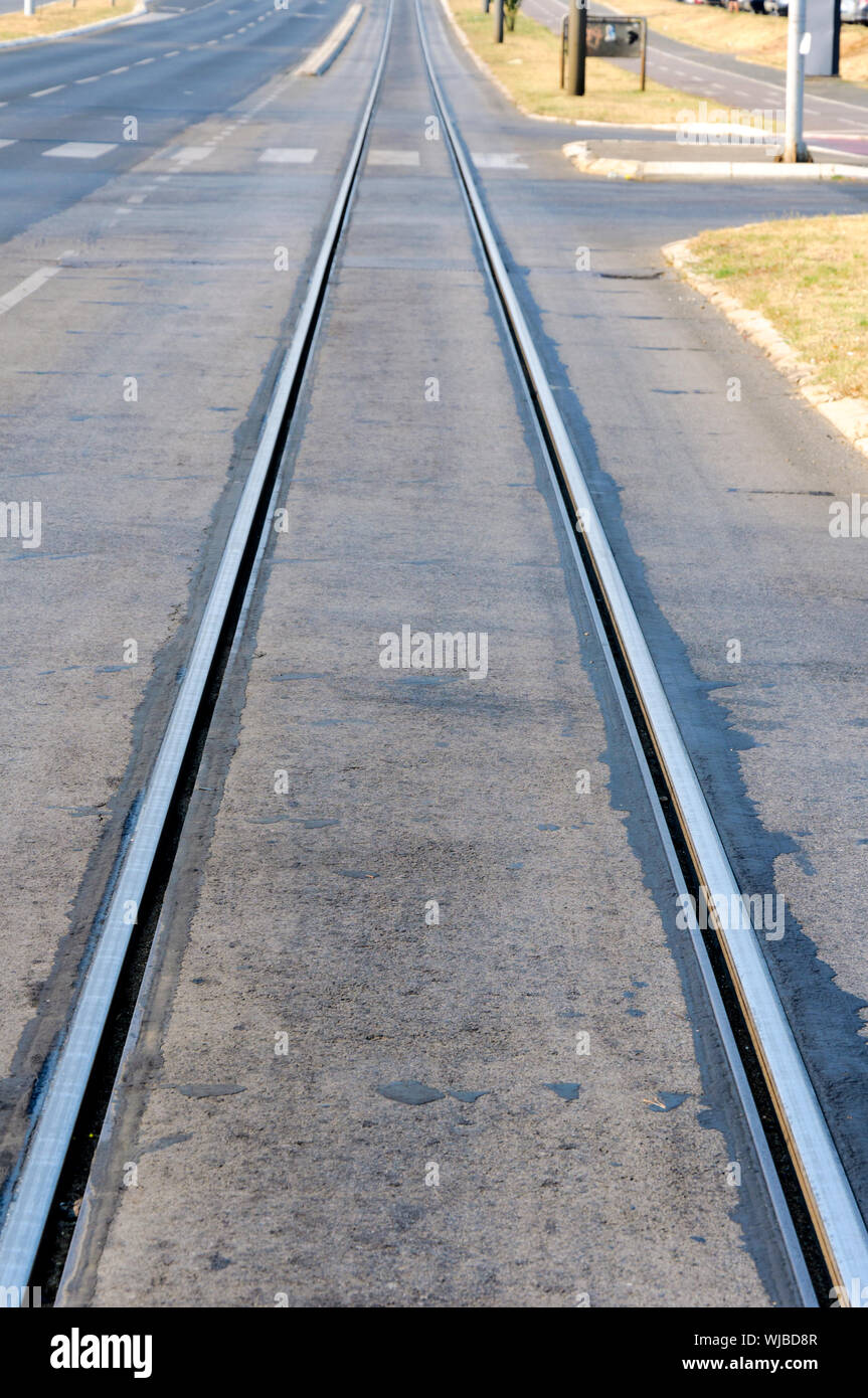 The tram road in Belgrade Stock Photo - Alamy