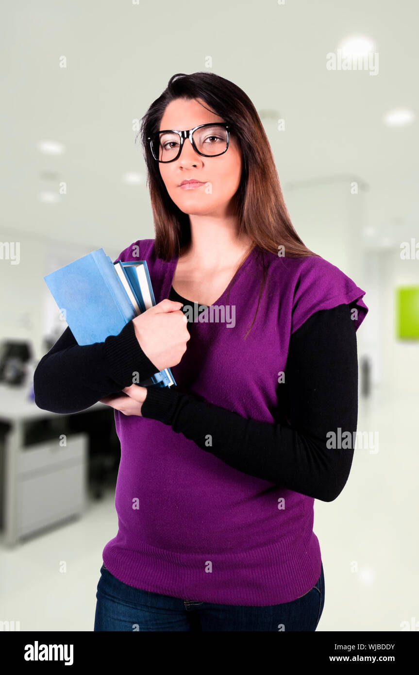 Female student in the classroom Stock Photo - Alamy