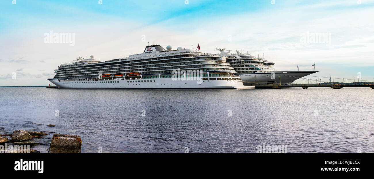 Cruise ships MV Viking Sky and MV Viking Sea of the Viking Ocean ...