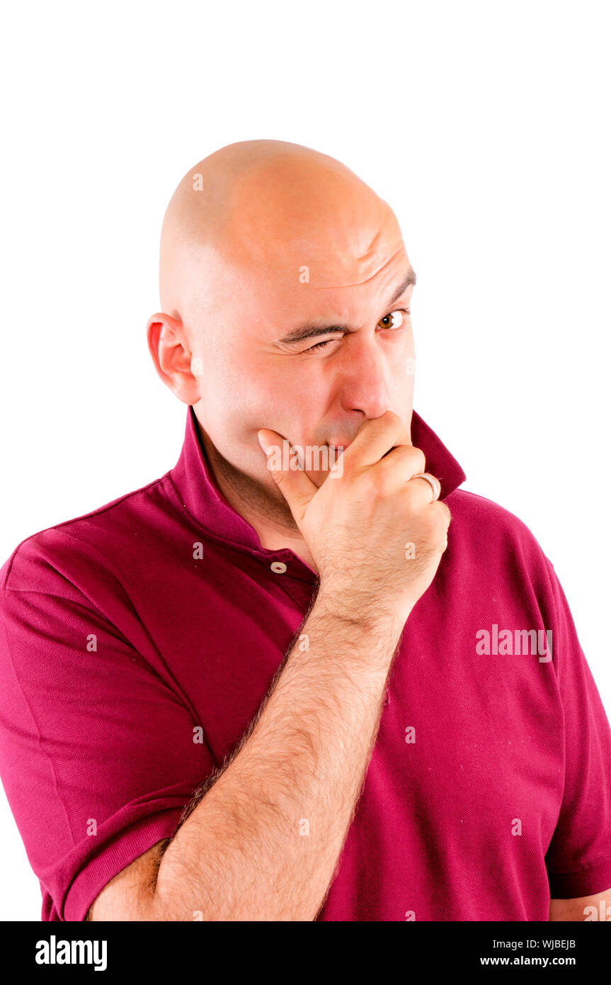 Bald man winking hi-res stock photography and images - Alamy