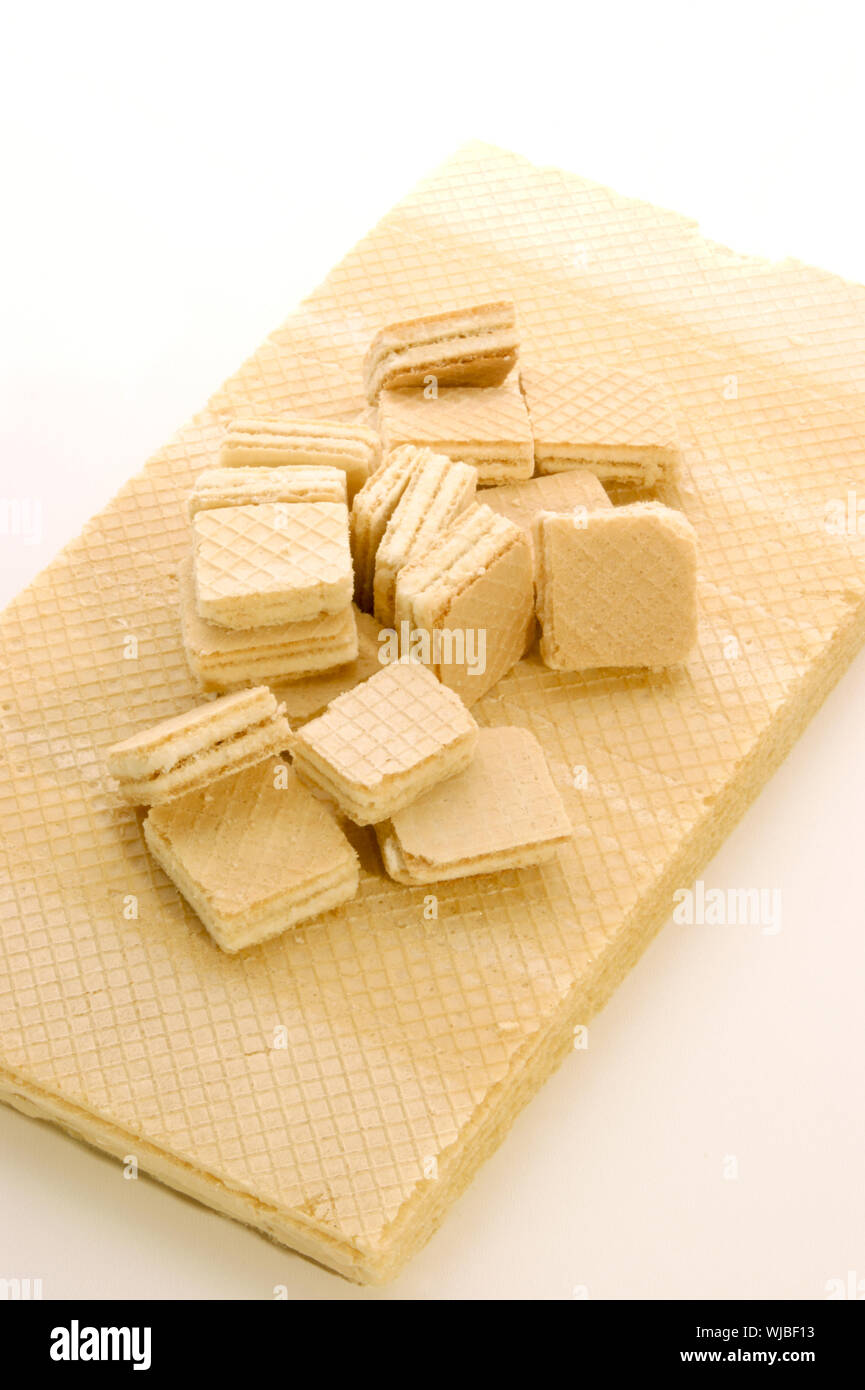 home made wafers with vanilla cream Stock Photo - Alamy