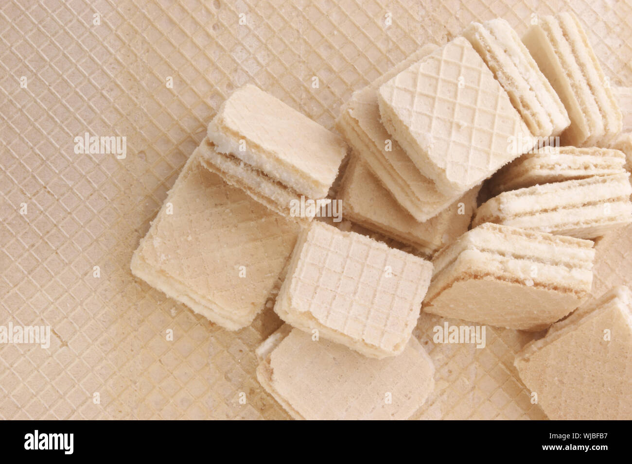 home made wafers with vanilla cream Stock Photo - Alamy