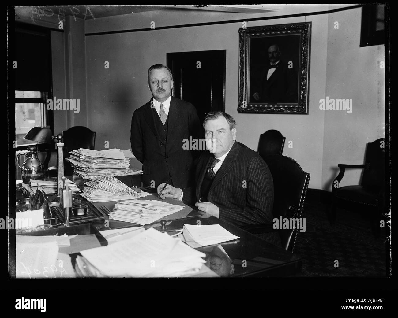 Harlan Stone at desk Stock Photo - Alamy