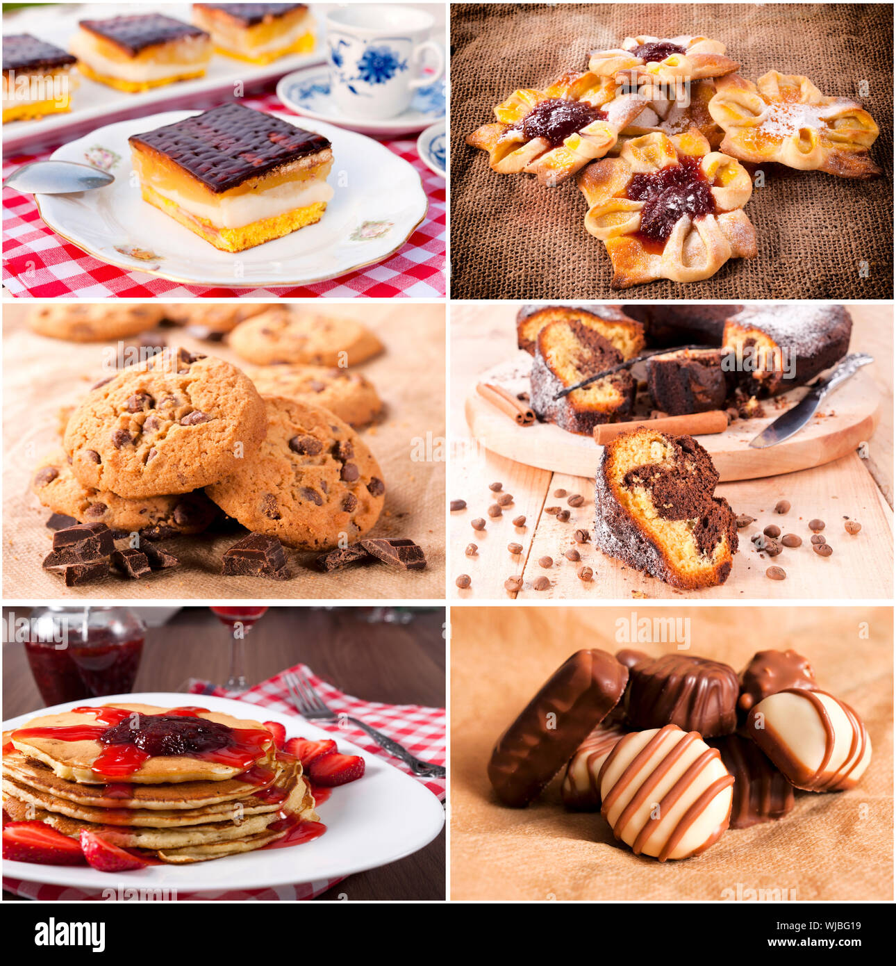Large group of the sweet food Stock Photo - Alamy