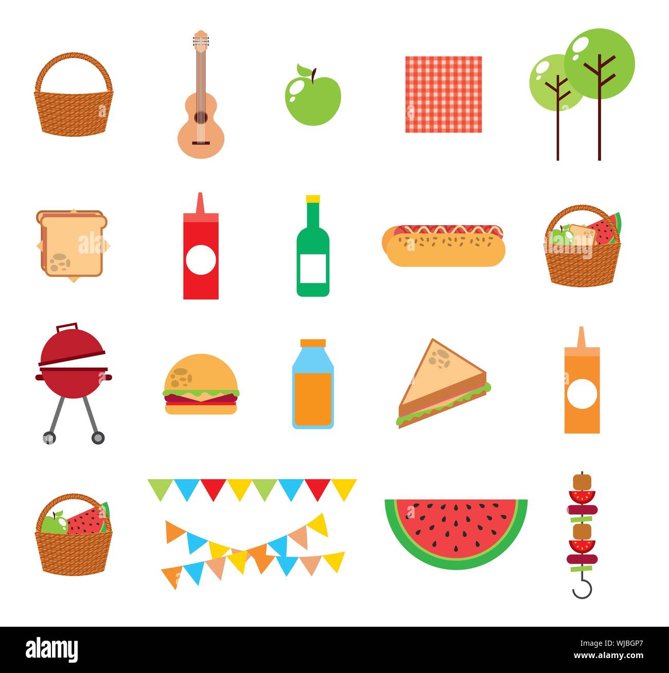 picnic day bundle of icons Stock Vector Image & Art - Alamy
