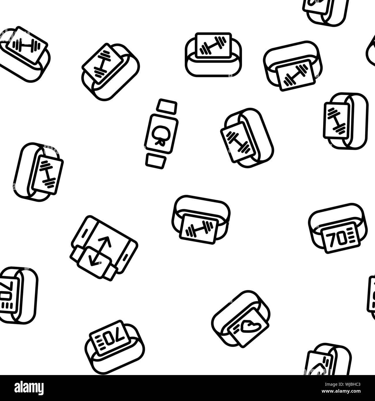 Watch Tracker Vector Seamless Pattern Stock Vector Image & Art - Alamy