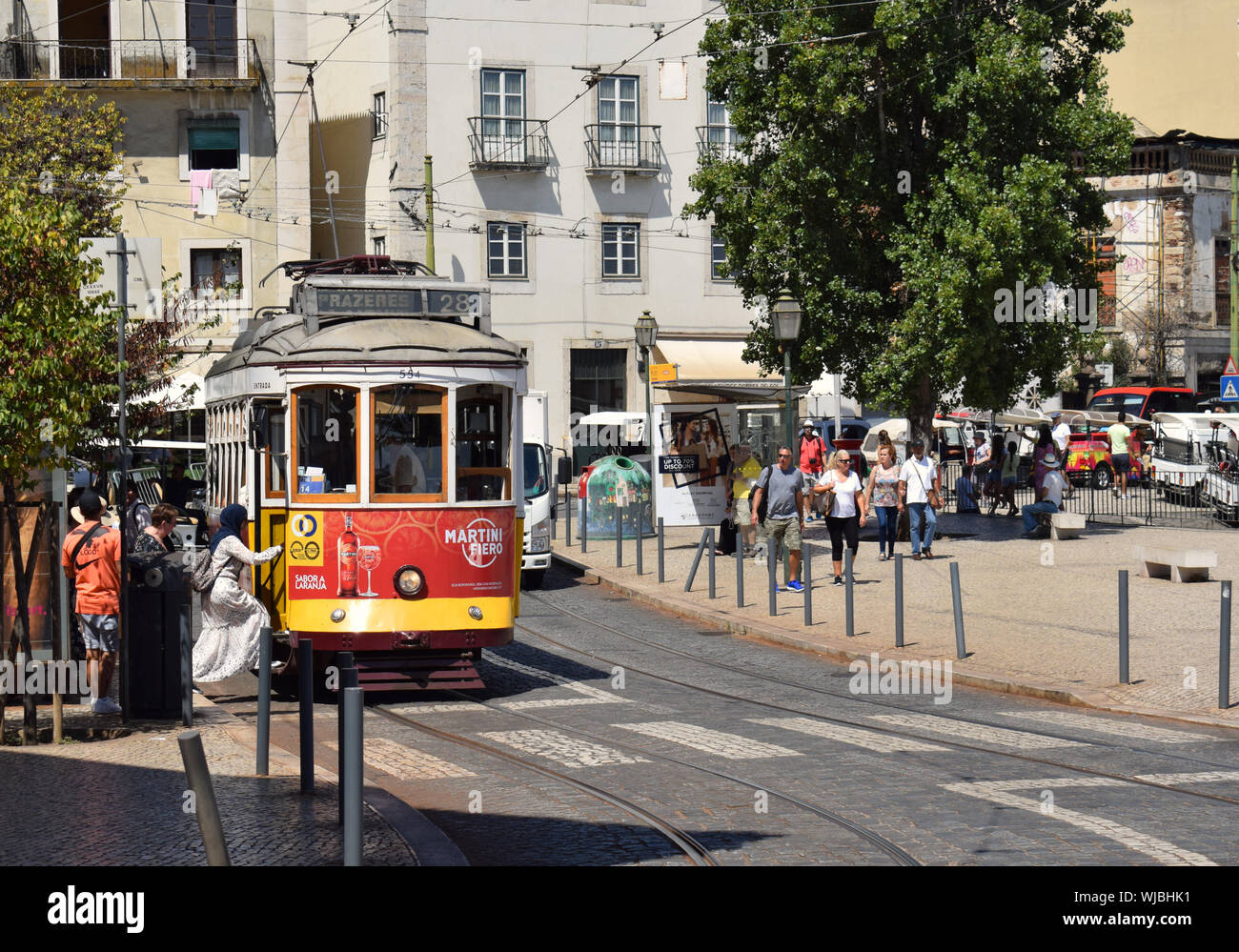 Lisbon's famous Tram 28 in Portugal's capital city Stock Photo - Alamy