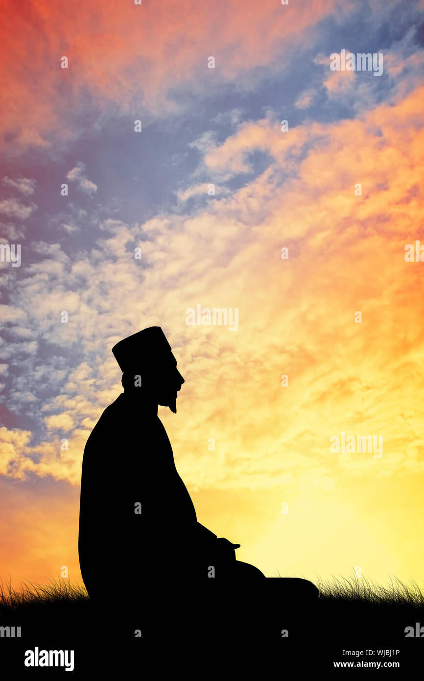 Muslim man prayer Stock Photo - Alamy