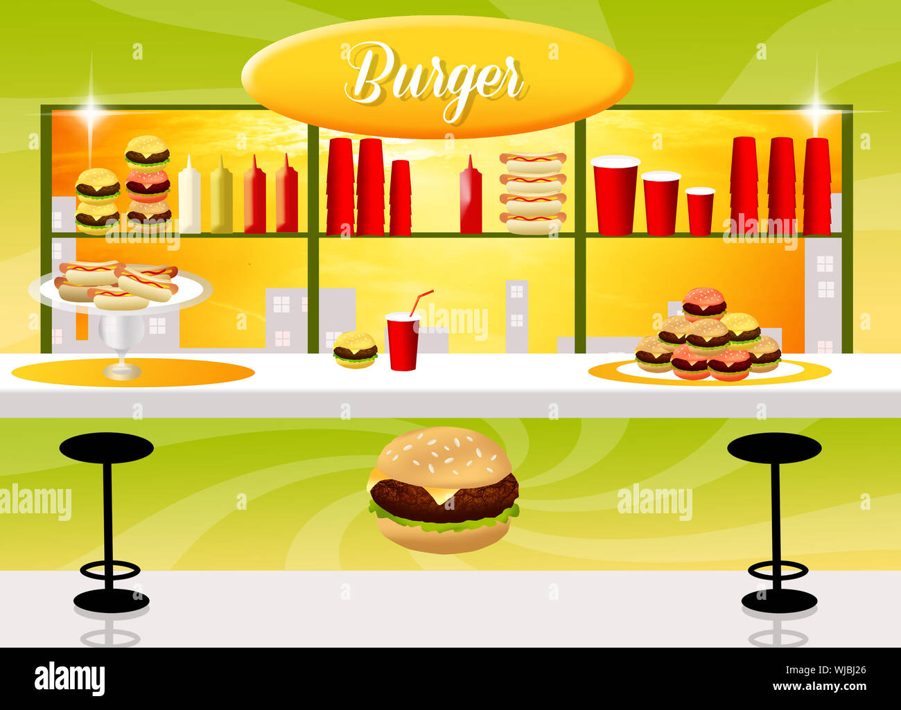 Woman eating burger bench hi-res stock photography and images - Alamy