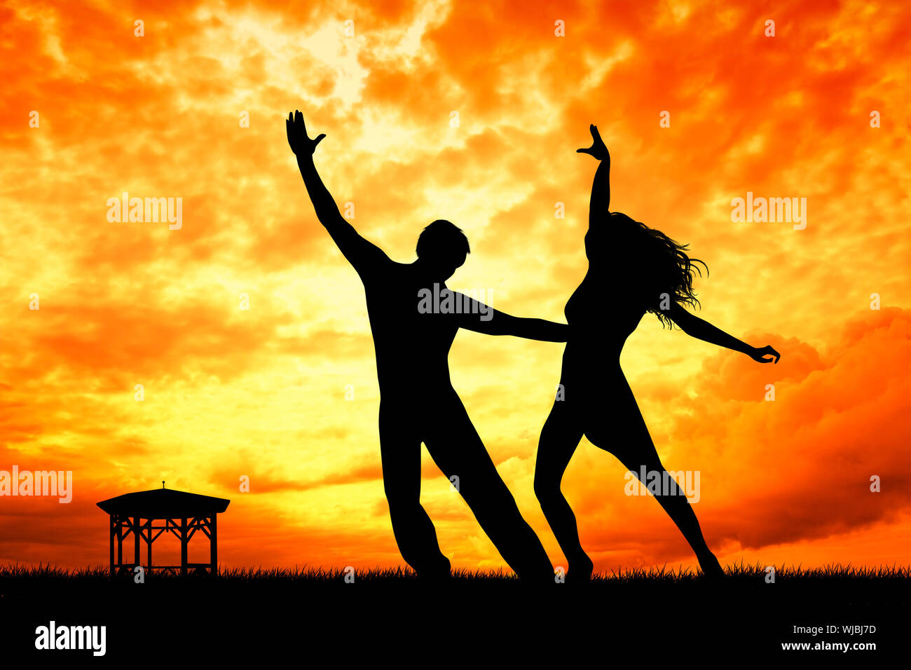 couple dancing at sunset Stock Photo - Alamy