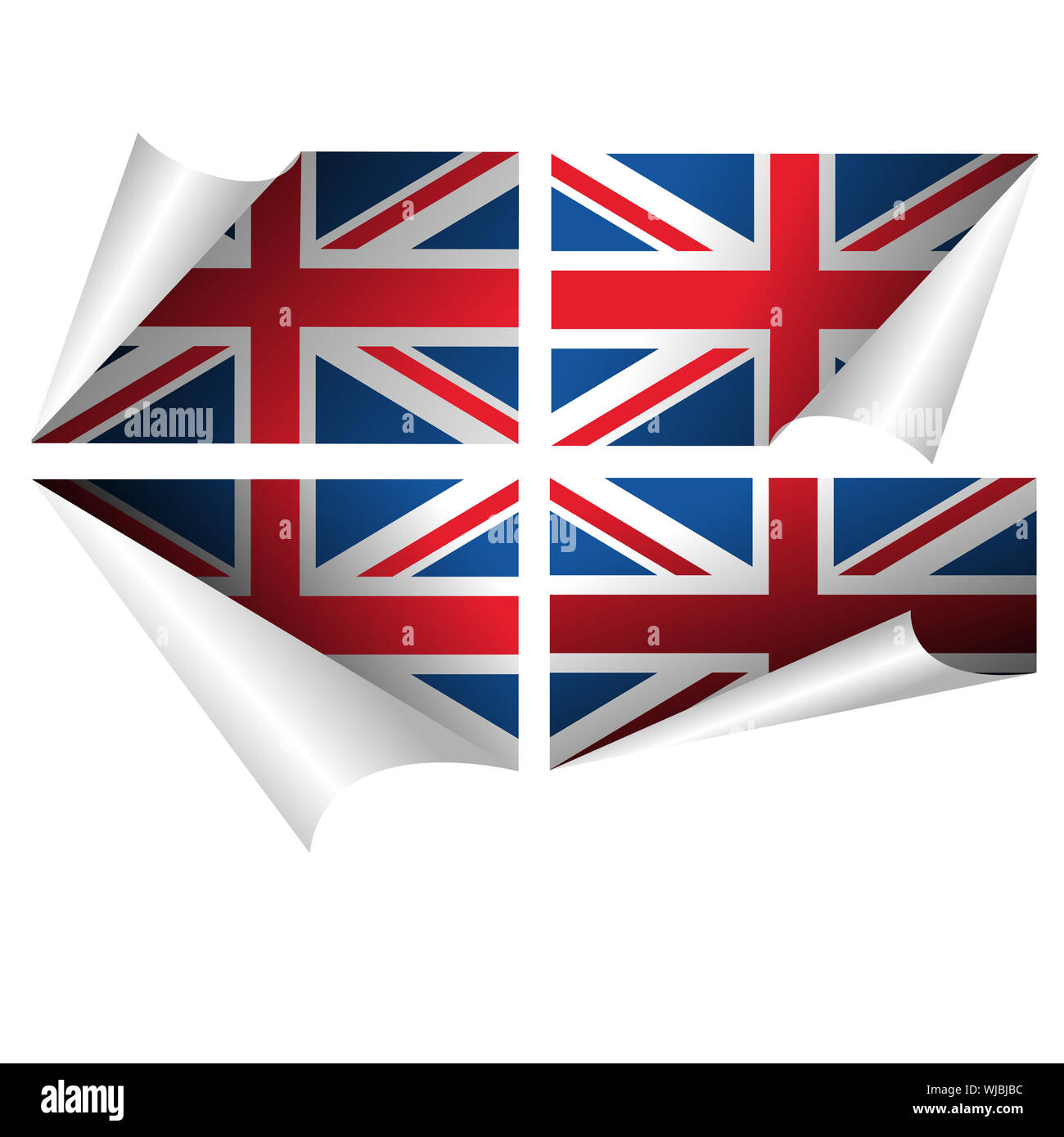 Uk flag sticker Cut Out Stock Images & Pictures - Alamy