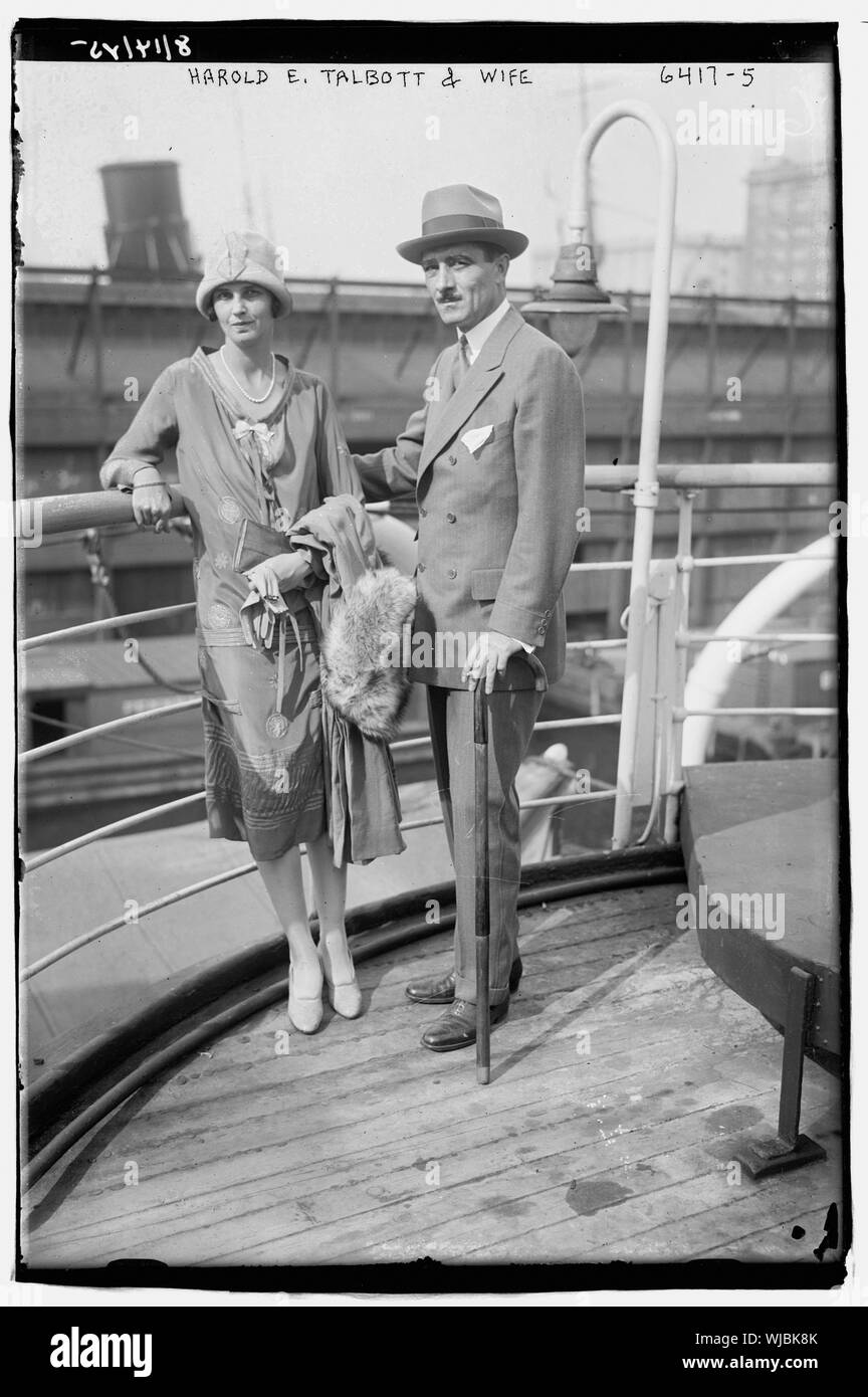 Harold E. Talbott & wife Stock Photo - Alamy