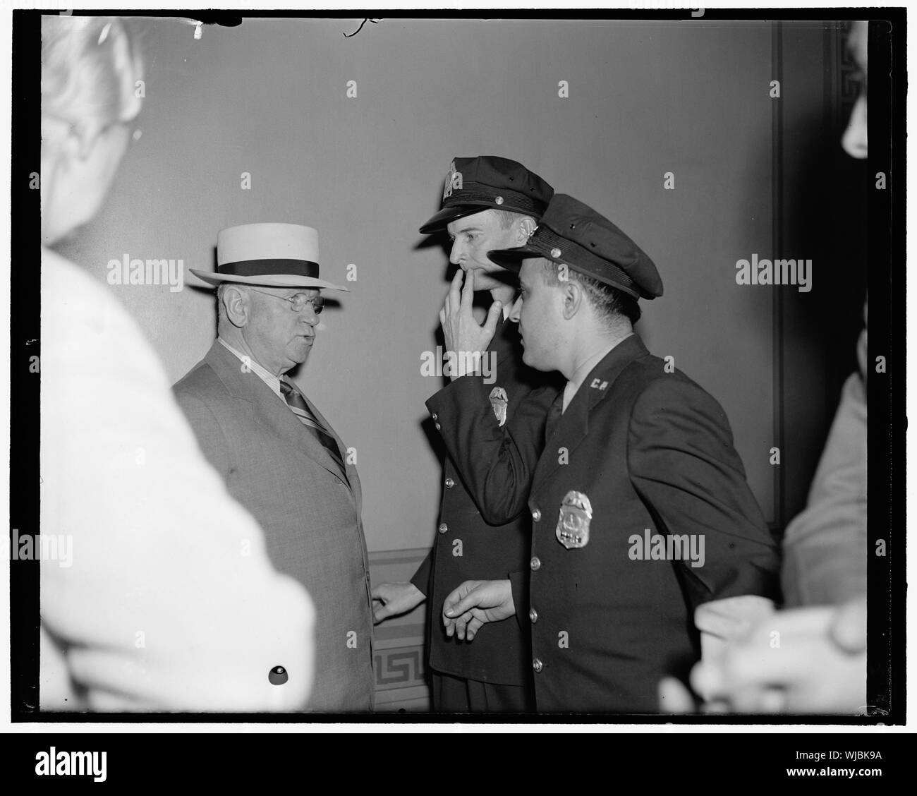 Harold Ickes with Capitol police officers Stock Photo - Alamy