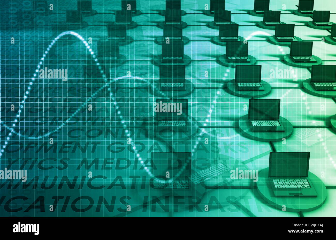 Computer Network LAN System in 3d Abstract Stock Photo - Alamy