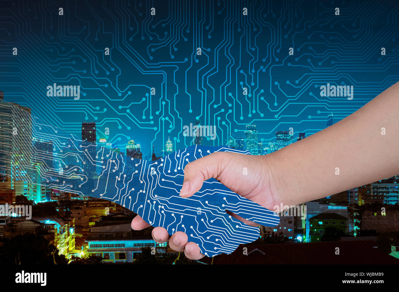 Digital hand circuit board hi-res stock photography and images - Alamy