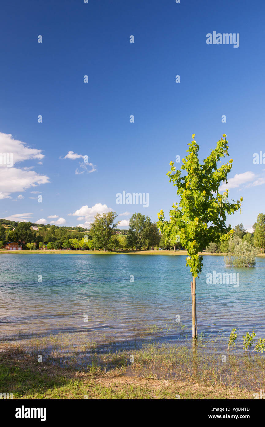 Lake in France at French Rhone-Alpes Stock Photo - Alamy