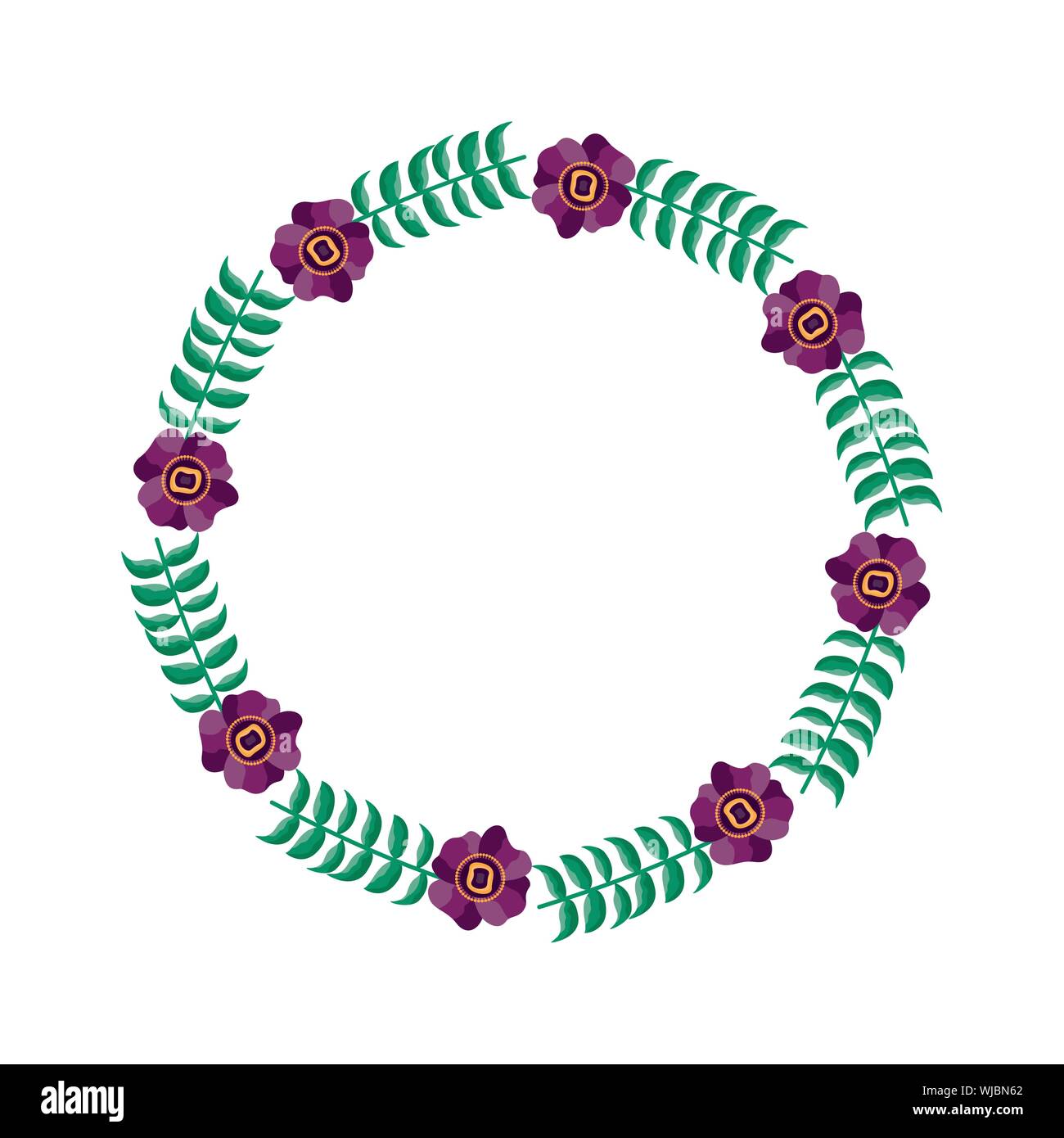 Isolated flowers round design Stock Vector Image & Art - Alamy