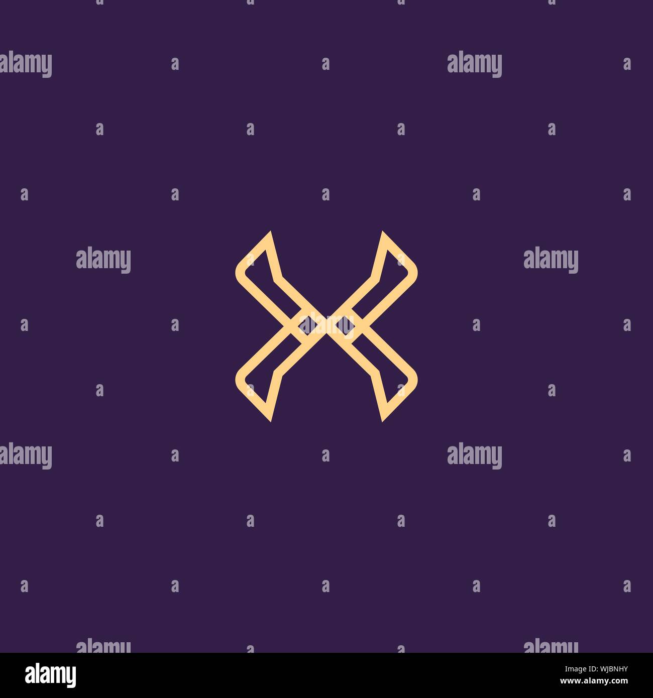 Creative Innovative Initial Letter logo XX X. Minimal luxury Monogram ...