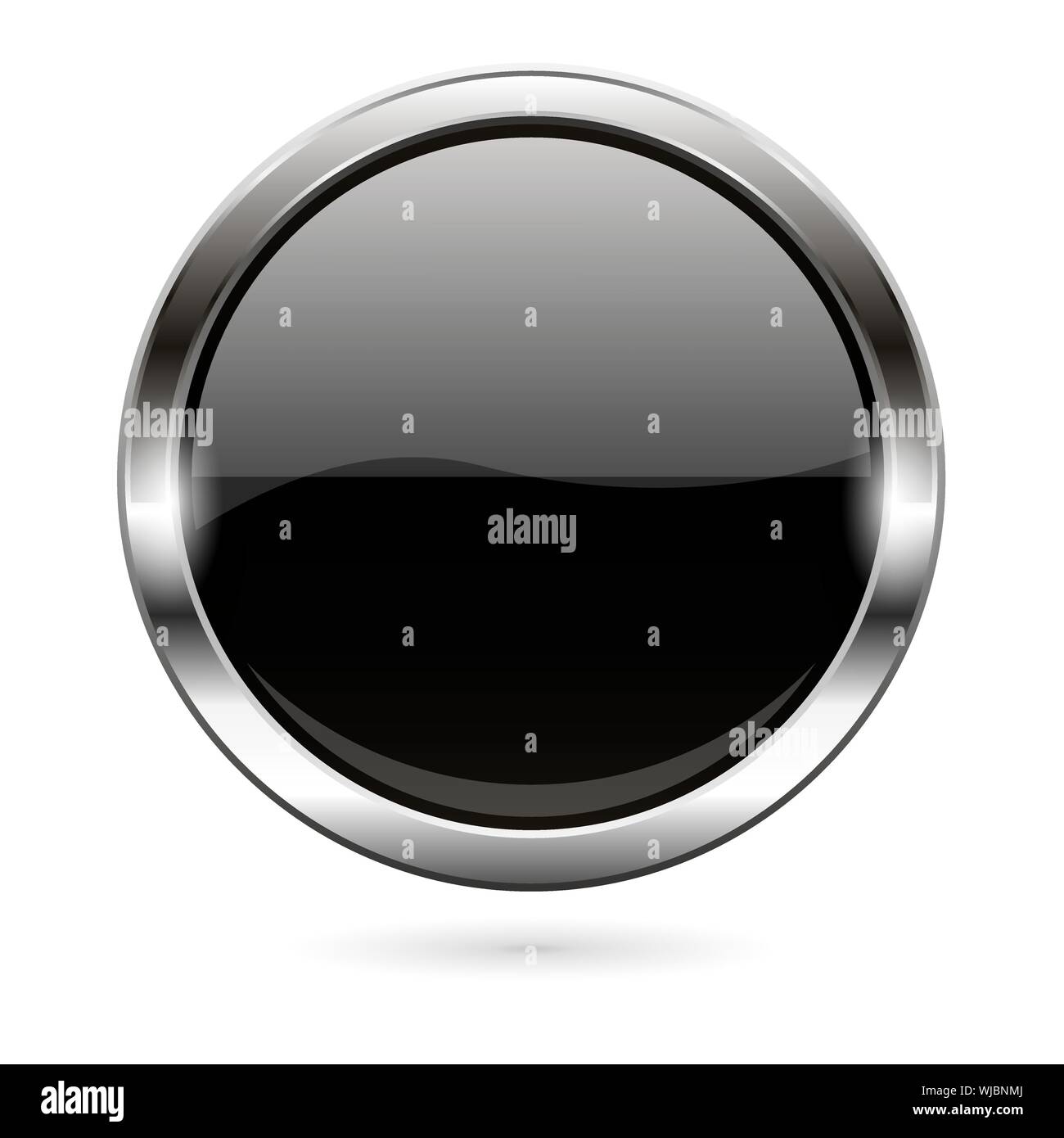 Black glass button. 3d shiny round icon Stock Vector Image & Art - Alamy Black glass button. 3d shiny round icon Stock Vector Image & Art - Alamy