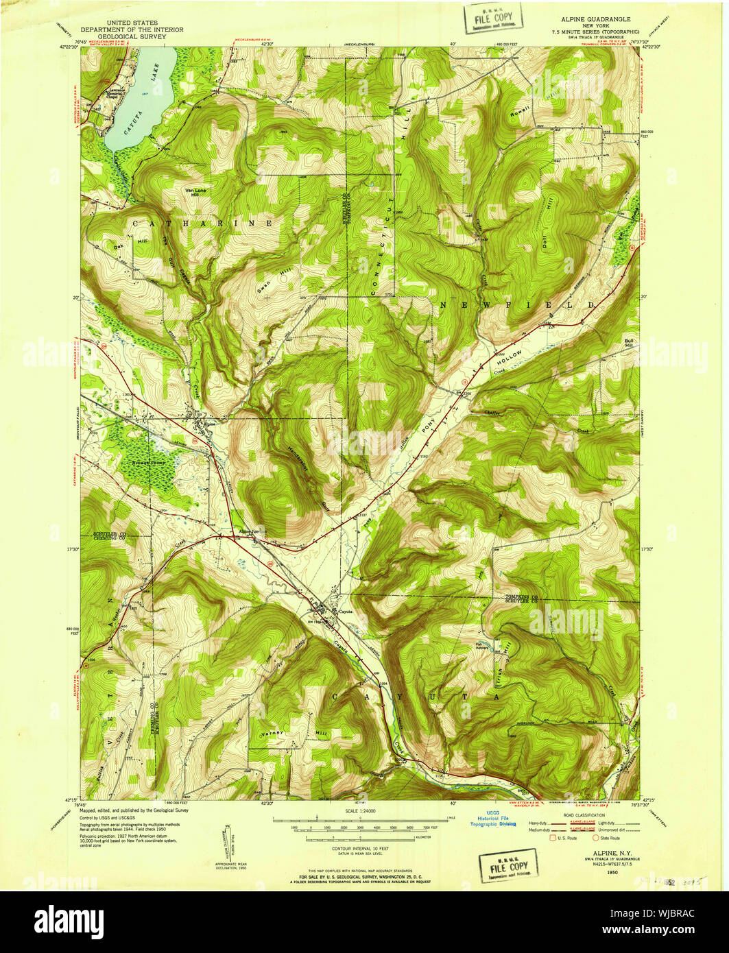 New York NY Alpine 136594 1950 24000 Restoration Stock Photo - Alamy