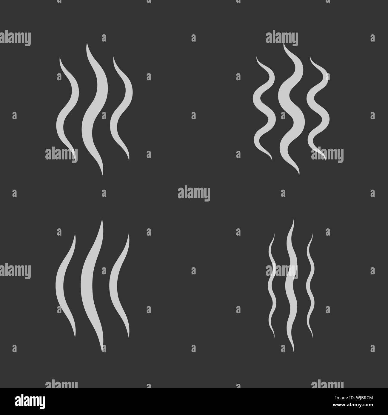 Smoke steam icon set isolated. Vector illustration Stock Vector Image ...