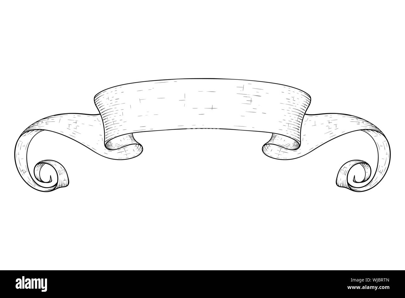 Paper scroll. Hand drawn sketch Stock Vector Image & Art - Alamy