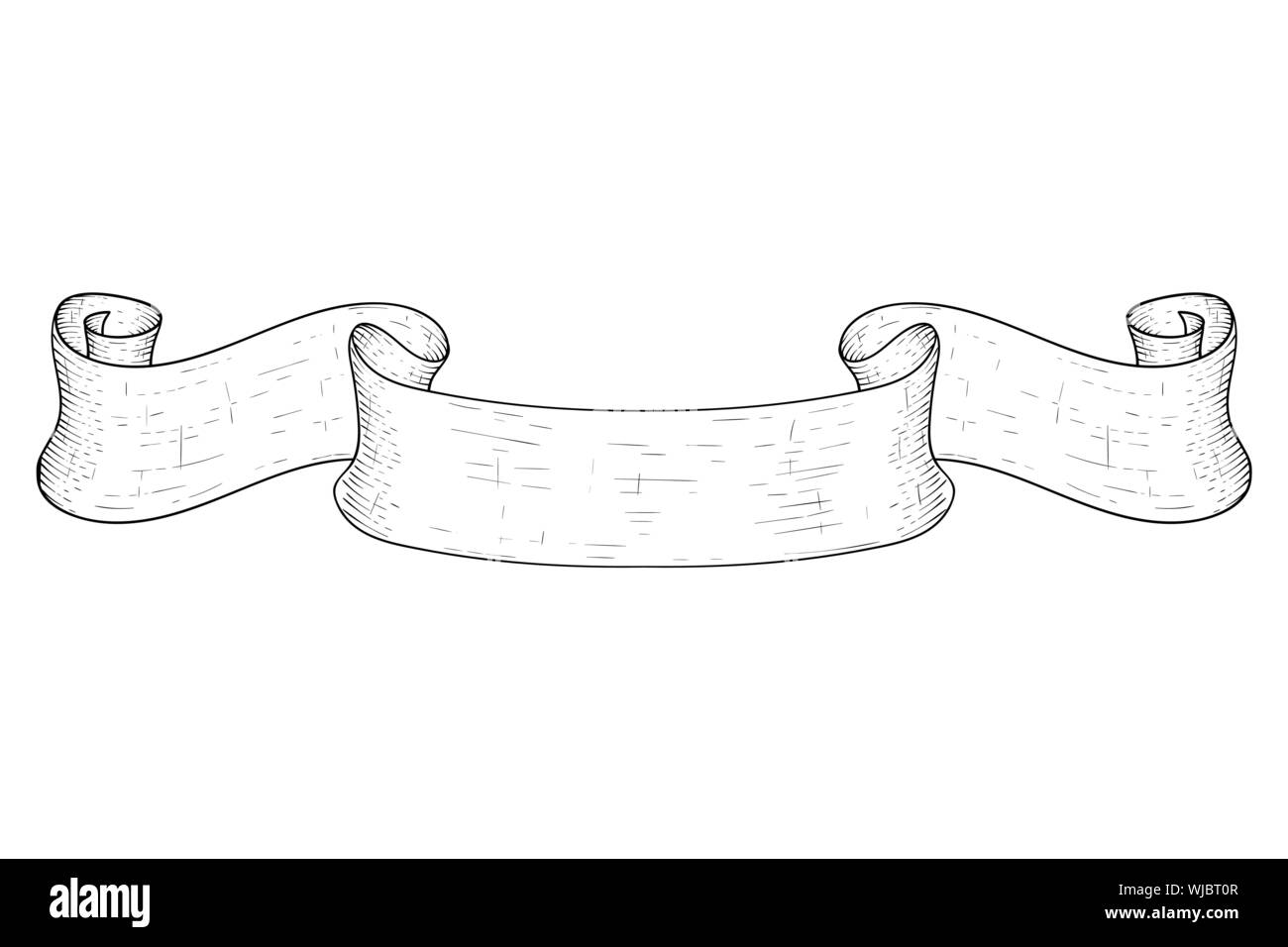 Paper scroll. Hand drawn sketch Stock Vector Image & Art - Alamy