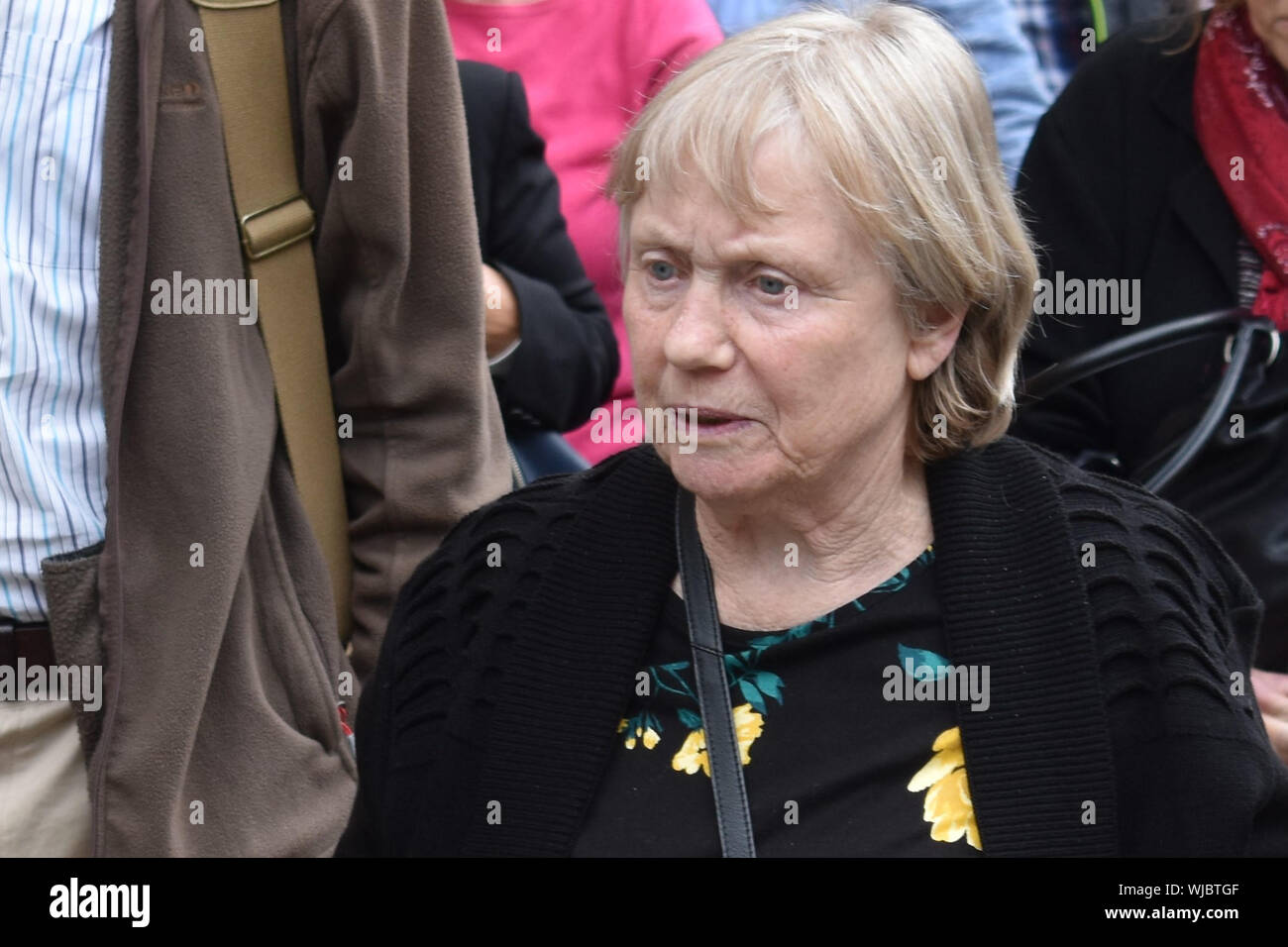 Mavis Eccleston leaving Stafford Crown Court, where she is on trial ...