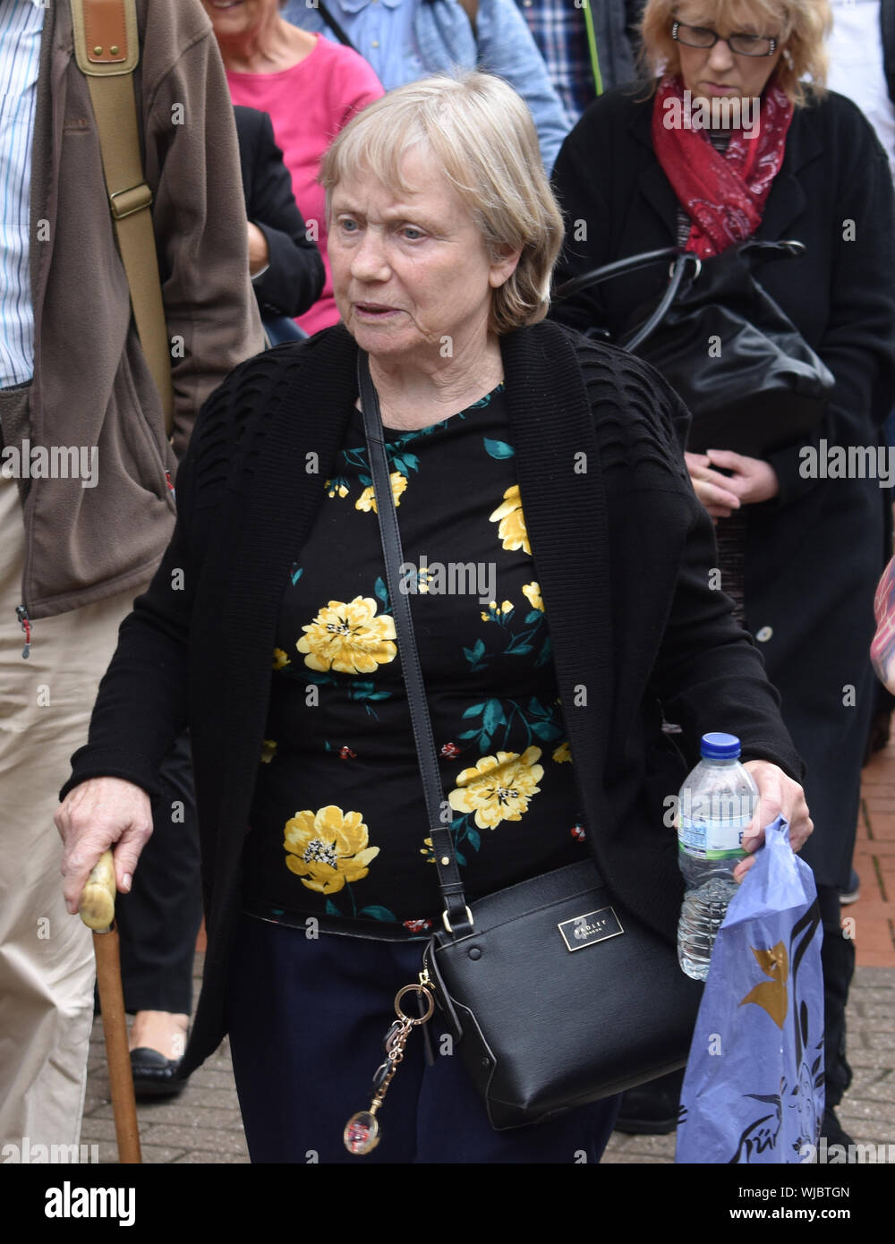 Mavis Eccleston leaving Stafford Crown Court, where she is on trial ...