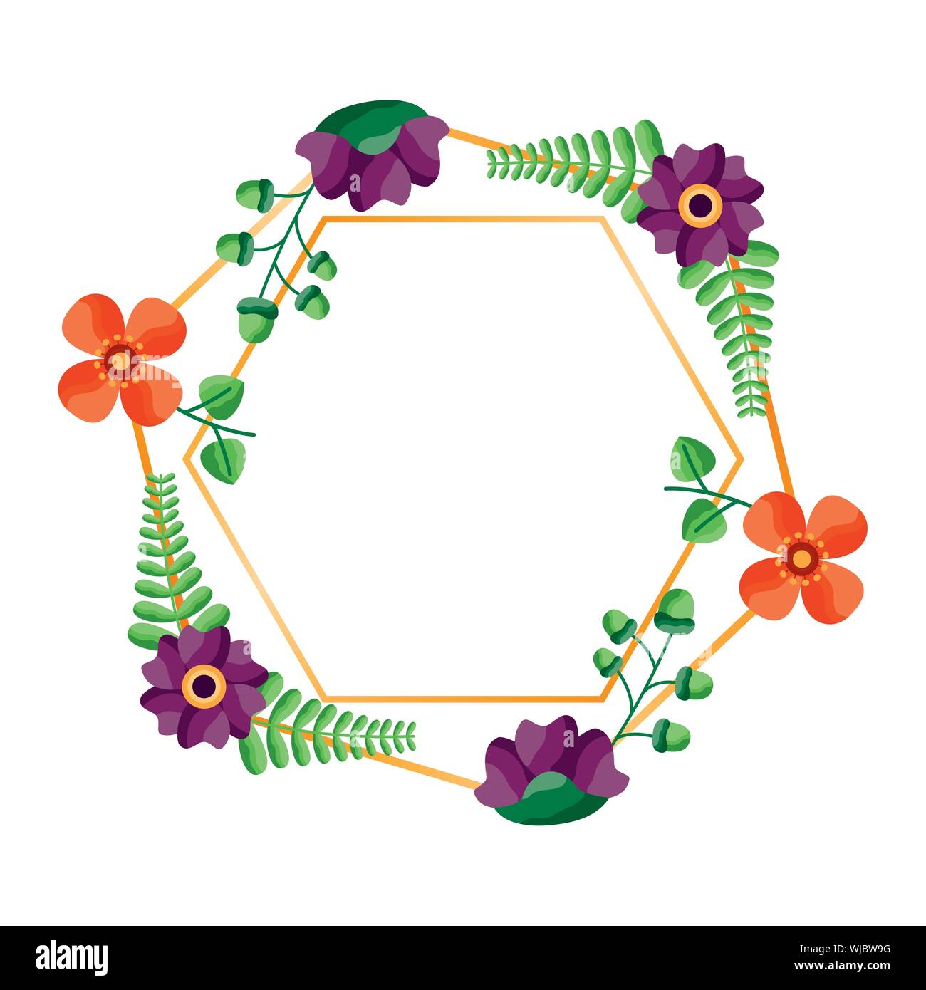 Isolated flowers round design Stock Vector Image & Art - Alamy